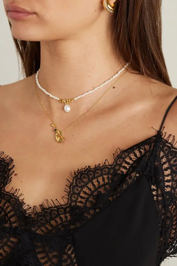 Pacharee Prado Gold Vermeil Pearl Necklace