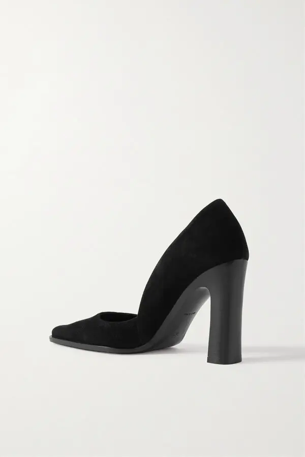 THE ROW Mae Suede Pumps - Black