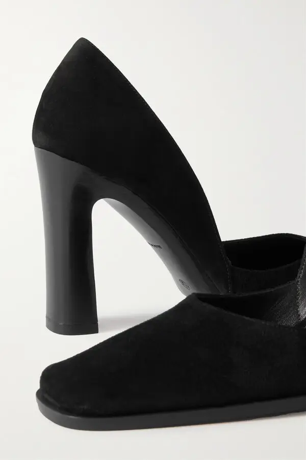 THE ROW Mae Suede Pumps - Black