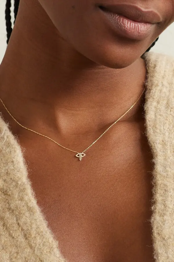 PERSEE Evil Eye Diamond Necklace