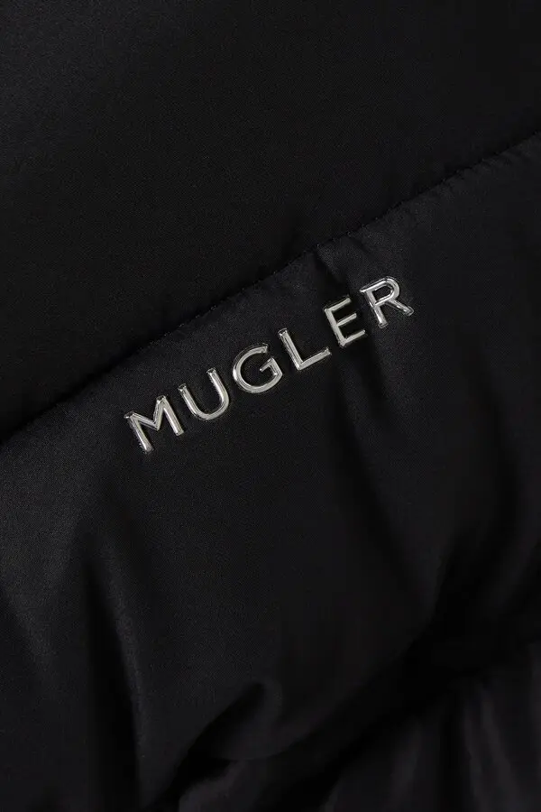 MUGLER Cropped Quilted Recycled-shell Jacket