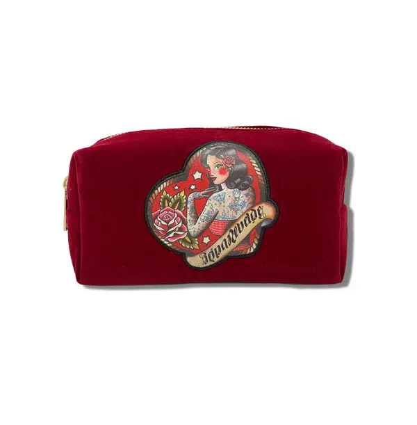 REINA REBELDE Luxe Makeup Bag With Patch