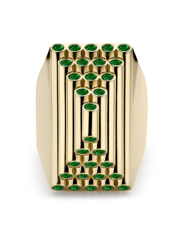 PRAGNELL 18kt Yellow Emerald Cocktail Ring