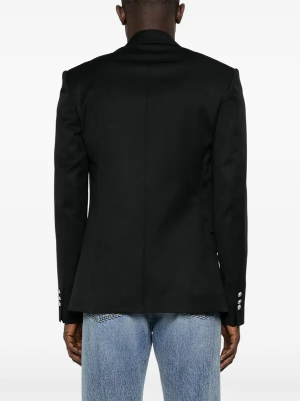 Balmain Button-embellished Wool Blazer - Black