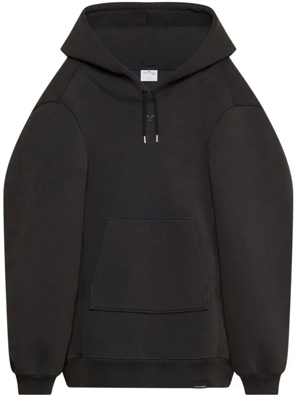 COURREGES Logo-embroidered Hooded Dress