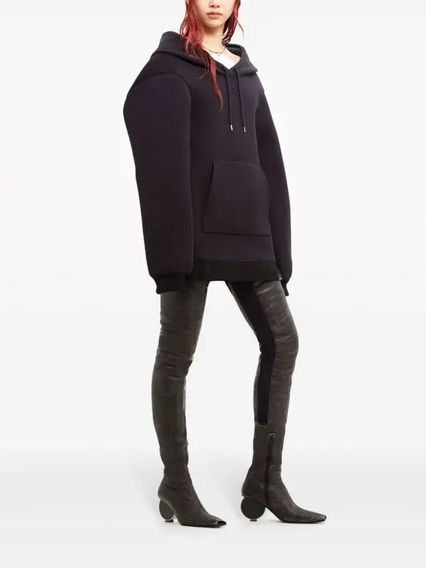 COURREGES Logo-embroidered Hooded Dress