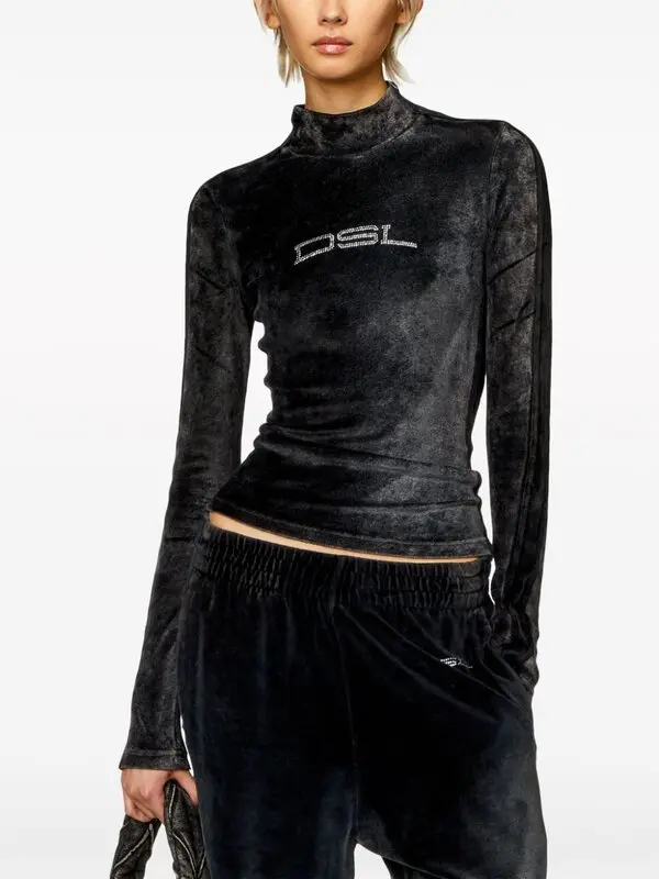 DIESEL® T-slim-n1 Logo-embellished Top
