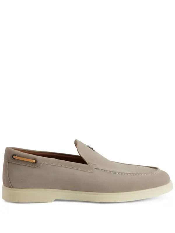 GIUSEPPE ZANOTTI Maui Logo-plaque Loafers - Neutrals