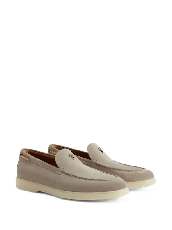 GIUSEPPE ZANOTTI Maui Logo-plaque Loafers - Neutrals