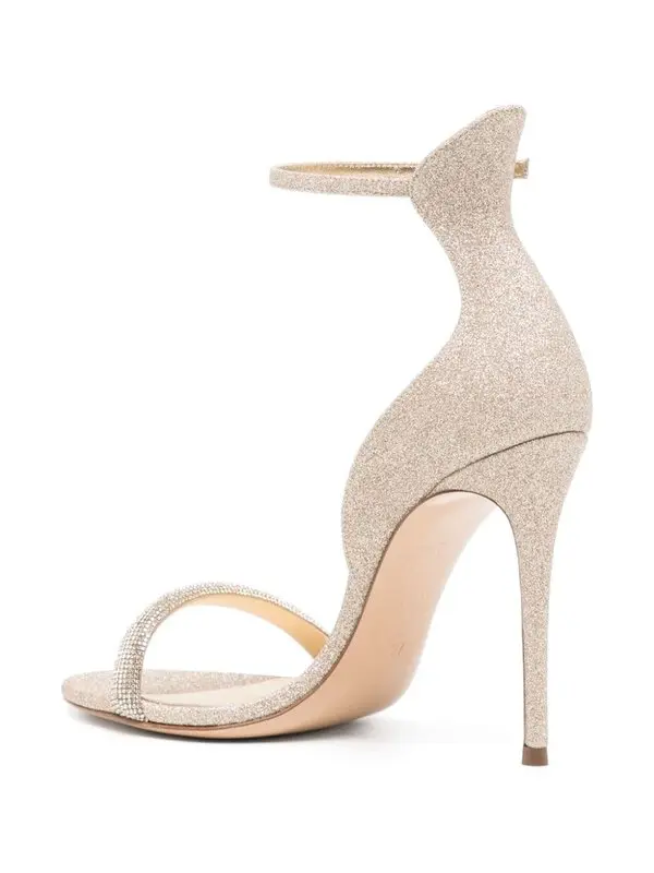 Casadei 120mm Blade Cappa Sandals - Gold