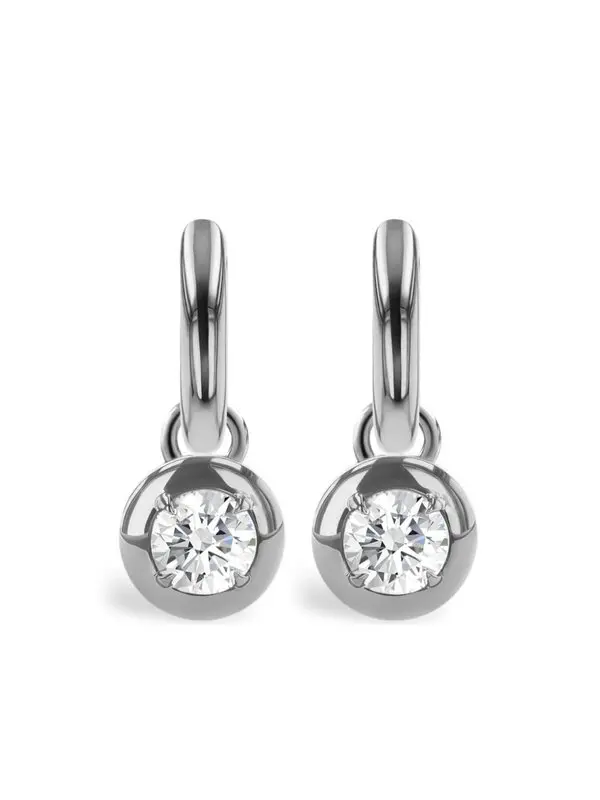 PRAGNELL 18kt Gold Diamond Drop Earrings - White
