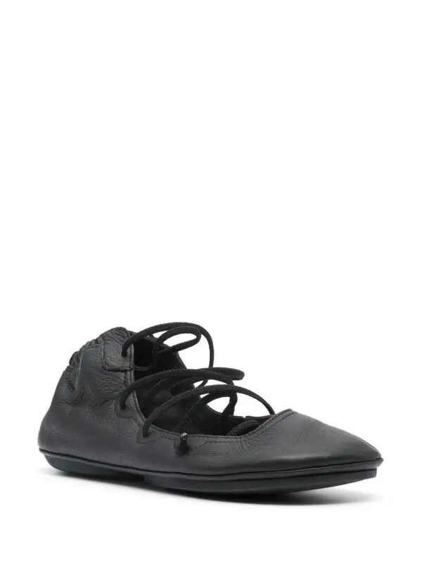 Camper Right Nina Lace-up Ballerina Shoes - Black