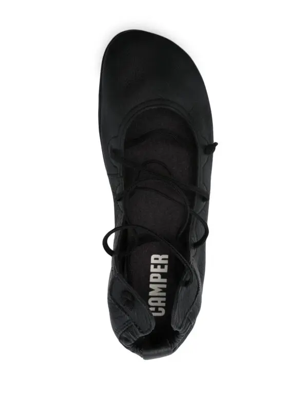 Camper Right Nina Lace-up Ballerina Shoes - Black