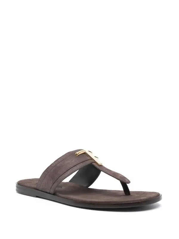 TOM FORD Brighton Suede Sandals - Brown