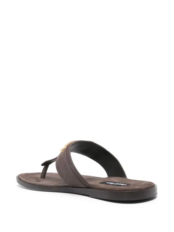 TOM FORD Brighton Suede Sandals - Brown