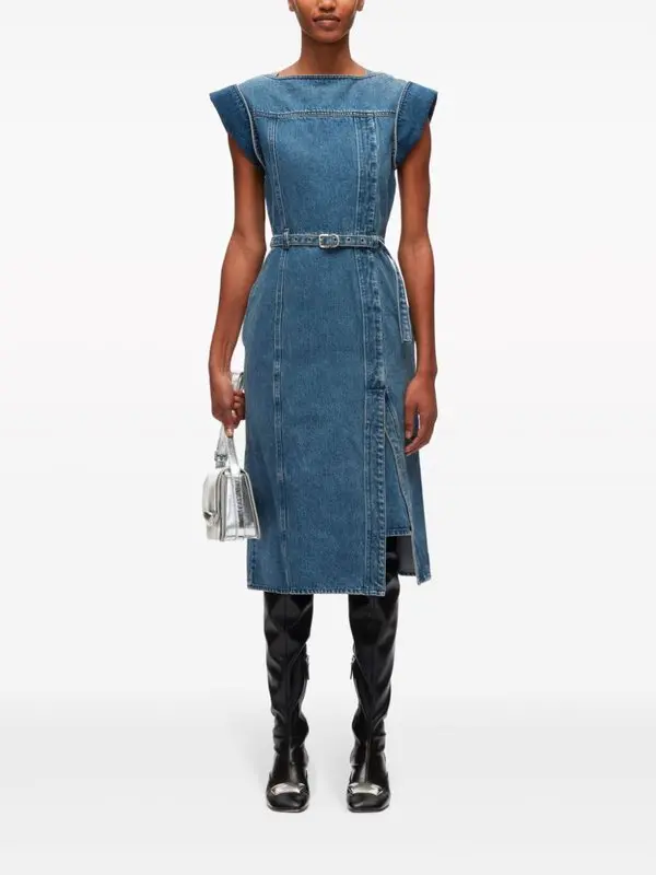 3.1 Phillip Lim Deconstructed Belted Denim Dress
