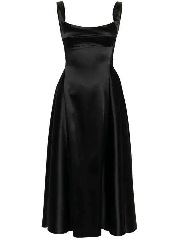 ATU BODY COUTURE Satin-finish Sleeveless Dress - Black