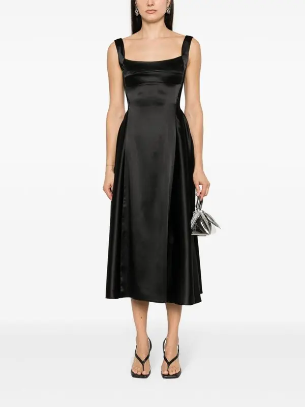 ATU BODY COUTURE Satin-finish Sleeveless Dress - Black
