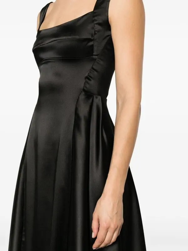 ATU BODY COUTURE Satin-finish Sleeveless Dress - Black