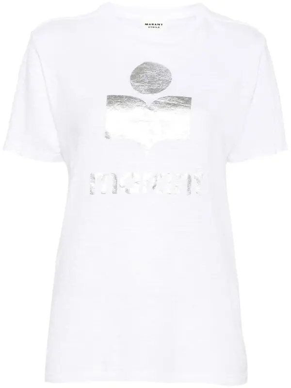 MARANT ETOILE Zewel Linen T-shirt - White