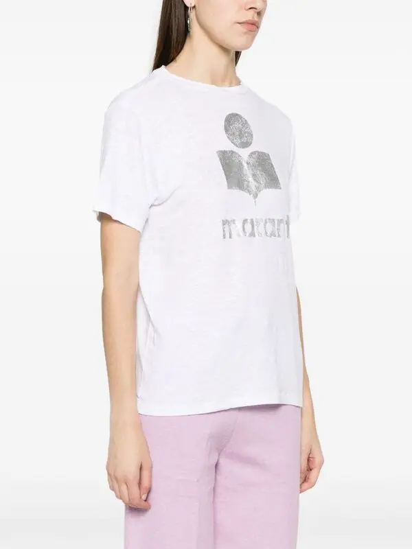 MARANT ETOILE Zewel Linen T-shirt - White
