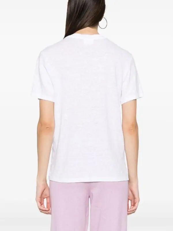 MARANT ETOILE Zewel Linen T-shirt - White