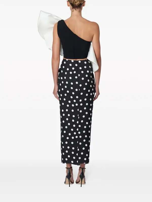 Carolina Herrera Asymmetric Ruffled-detail Silk Top