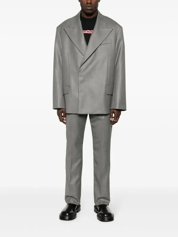 Acne Studios Pressed-crease Mélange Trousers