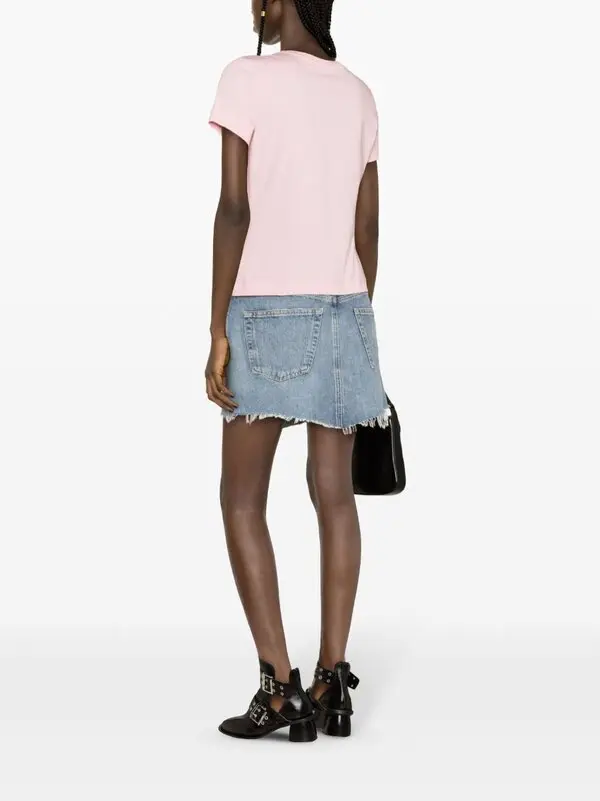 Moschino Heart-print Cotton T-shirt - Pink