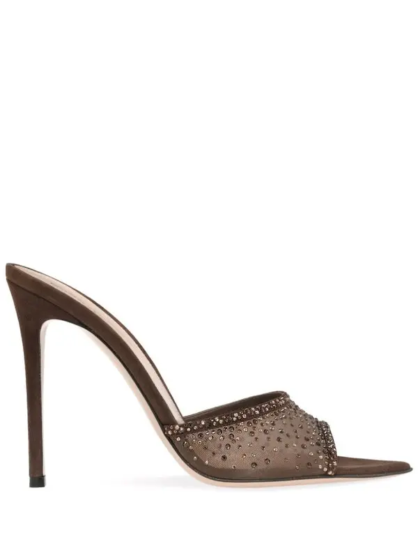 GIANVITO ROSSI Rania 105mm Crystal-embellished Sandals