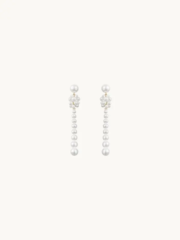 Sophie Bille Brahe Colonna Perle Drop Earrings - 14k Yellow Gold,freshwater Pearls
