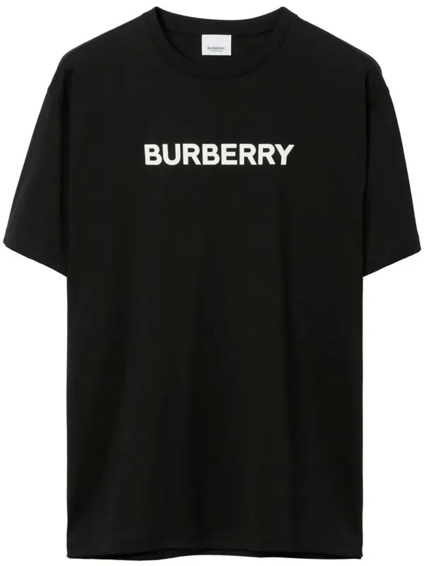 Burberry Logo-print Cotton T-shirt - Black