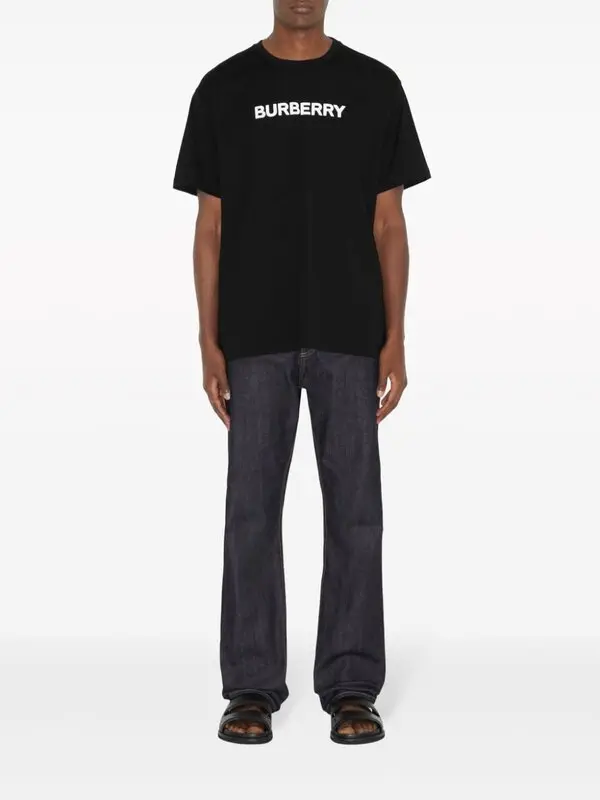 Burberry Logo-print Cotton T-shirt - Black