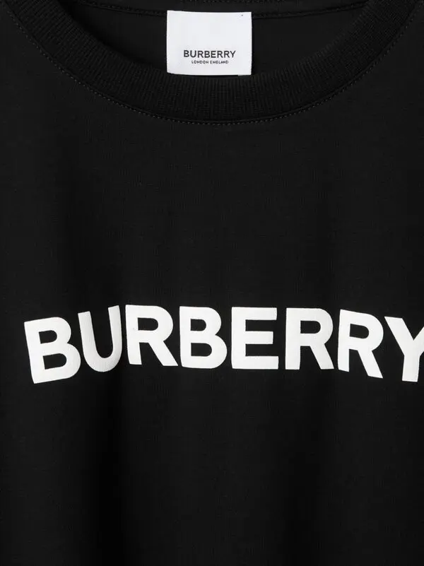 Burberry Logo-print Cotton T-shirt - Black
