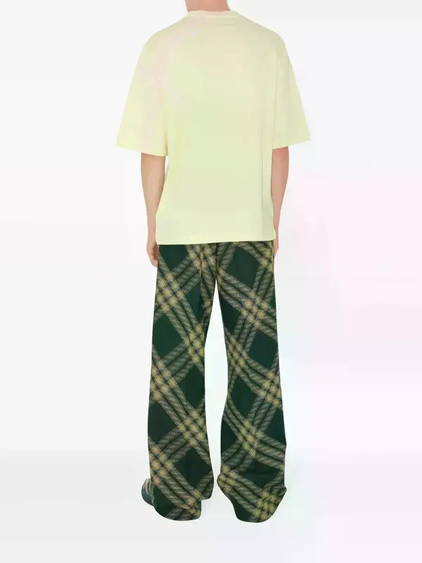 Burberry Check-print Cotton T-shirt - Yellow