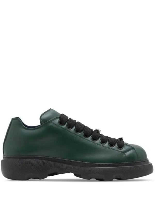 Burberry Ranger Leather Sneakers - Green
