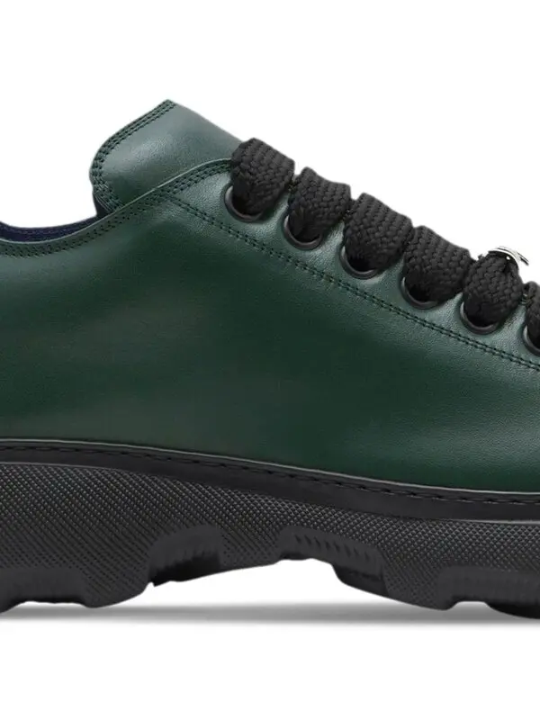 Burberry Ranger Leather Sneakers - Green