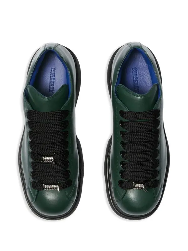 Burberry Ranger Leather Sneakers - Green