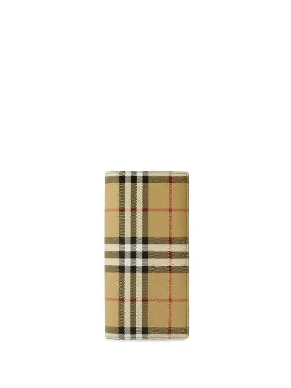 Burberry Vintage Check Leather Wallet - Brown