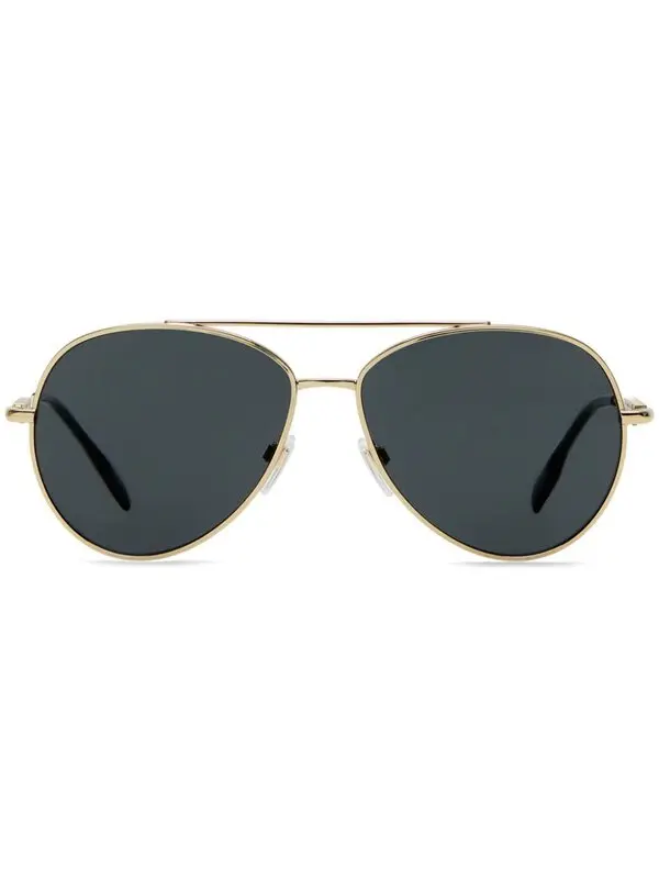 Burberry Pilot-frame Logo-lettering Sunglasses