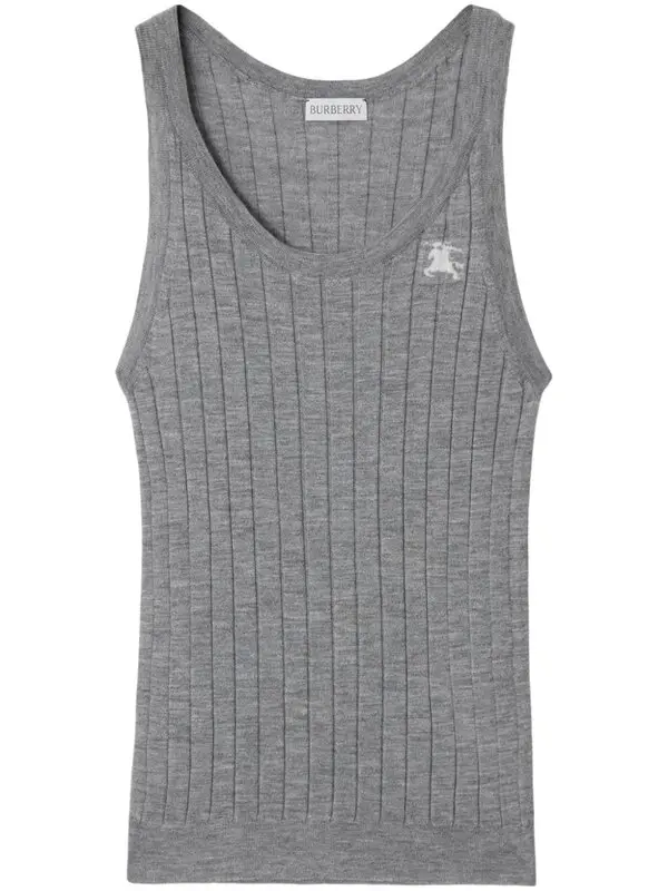 Burberry Intarsia Logo Cashmere Vest