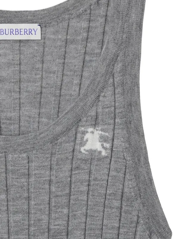 Burberry Intarsia Logo Cashmere Vest
