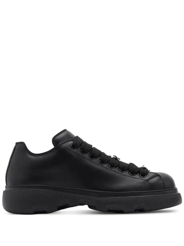 Burberry Ranger Leather Sneakers - Black