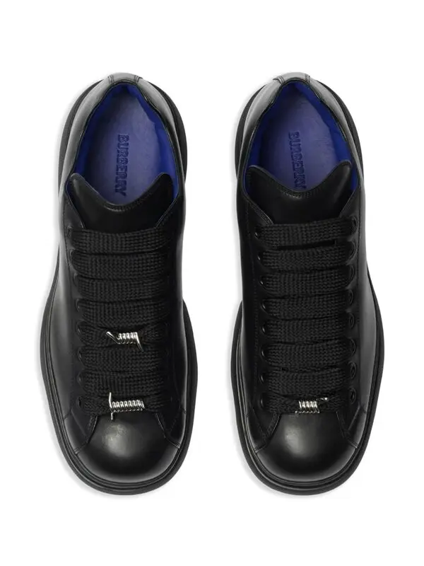 Burberry Ranger Leather Sneakers - Black