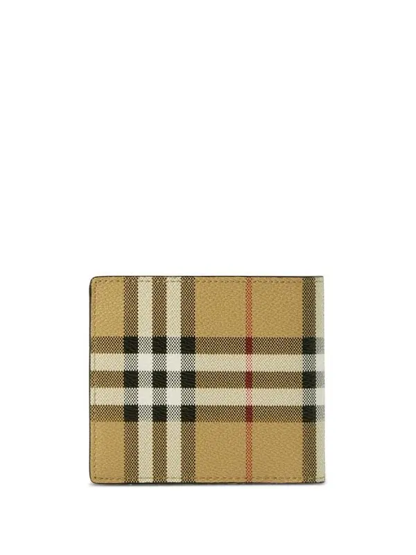 Burberry Vintage Check Bifold Leather Wallet