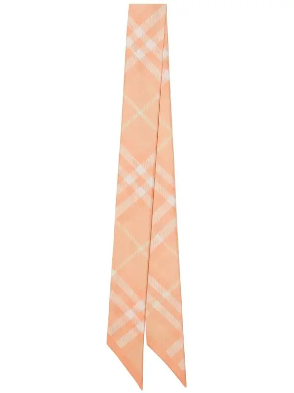Burberry Vintage Check Silk Scarf - Orange