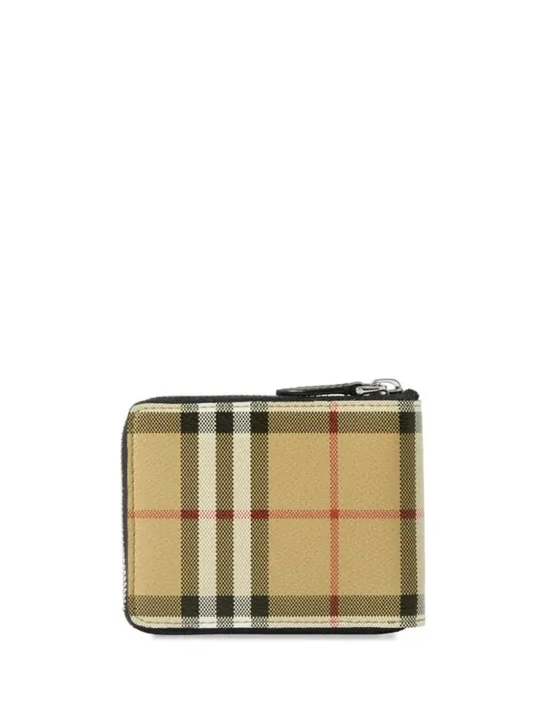 Burberry Checked Zipped Wallet