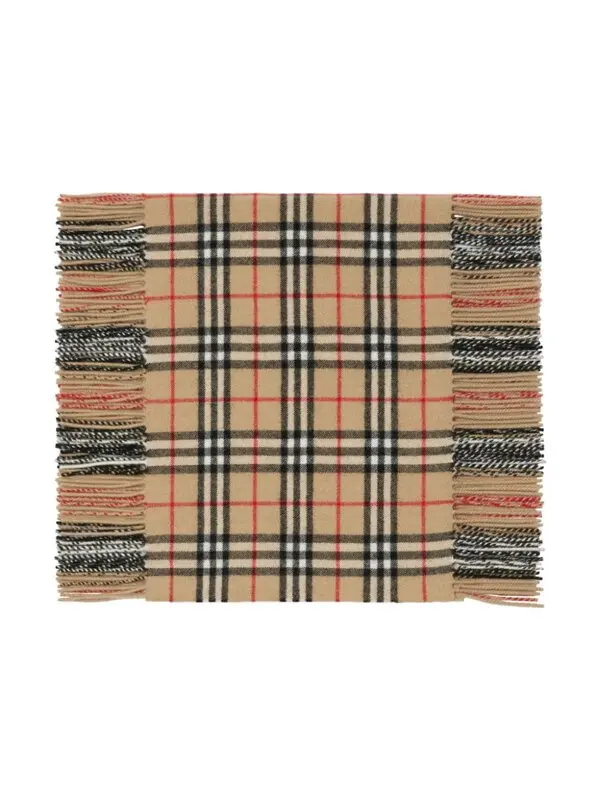 Burberry Check-pattern Cashmere Scarf - Brown