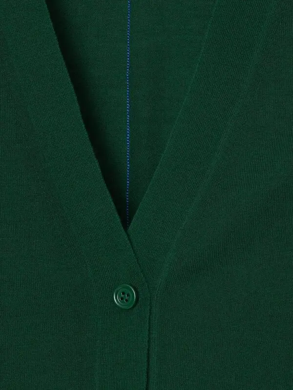 Burberry Fine-knit Wool Cardigan - Green