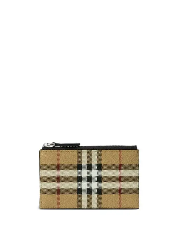 Burberry Vintage Check Leather Wallet - Neutrals